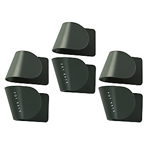 Luxshiny 3 pairs Kitchen Wall- Utensils Lid Hanging Pot Pan Cover Rack Wall Holder Cutting Stand Adhesive Cabinet Mount Cookware Holders Mounted Hangers Wall-mounted Free for Organizers