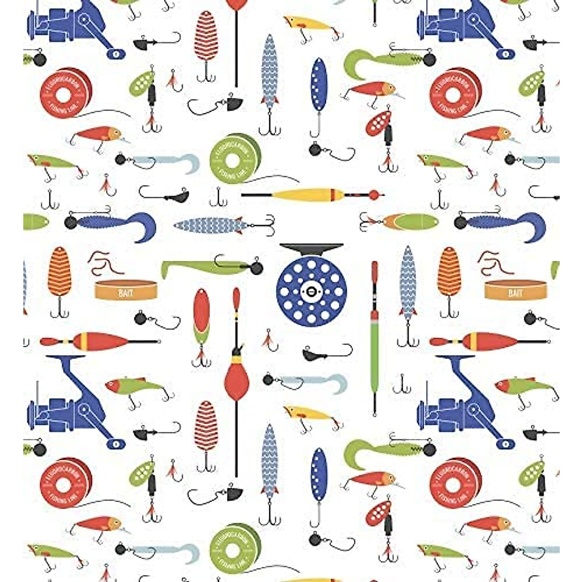 Stesha Party Fishing Tackle Gift Wrap Present Wrapping Paper Men - 30 x 20 Inch (3 Sheets)