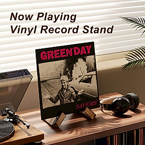 Now Playing Vinyl Record Stand, Premium Wood Retro Now Playing Record Holder, 1 Second Assemble Now Spinning Record Holder, Vinyl Records Albums, Wooden Vinyls Record Display, Magazine CD Holder
