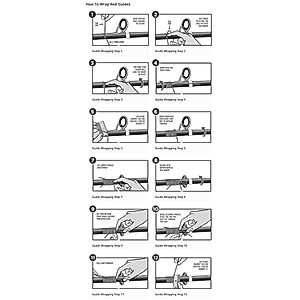 AMLESO Fishing Rod Guides Wrapping Line, Rod Building Thread for Rod Repairing, 3 Colors Available, Black