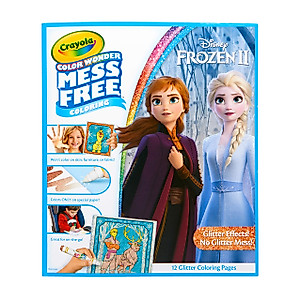 Crayola Frozen 2 Glitter Effects Color Wonder Set, Mess Free Coloring, Gift for Kids, 3, 4, 5, 6