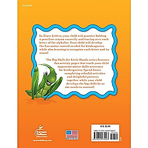 Trace Letters Handwriting Workbook, Alphabet and Basic Vocabulary Activity Book for Kindergarten and Preschool Learning (Big Skills for Little Hands®)