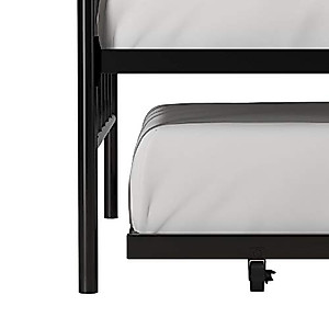 Novogratz Bushwick Metal Daybed & Trundle, Twin Size Frame, Black