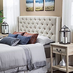 Christopher Knight Home Lidia Tufted Fabric Headboard, Queen / Full, Beige