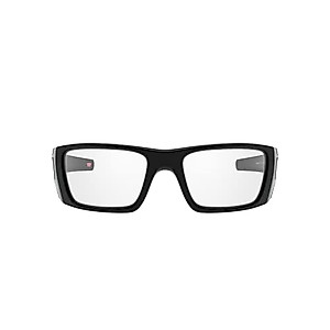 Oakley Men's OO9096 Fuel Cell Rectangular Sunglasses, Polished Black/Clear, 60 mm