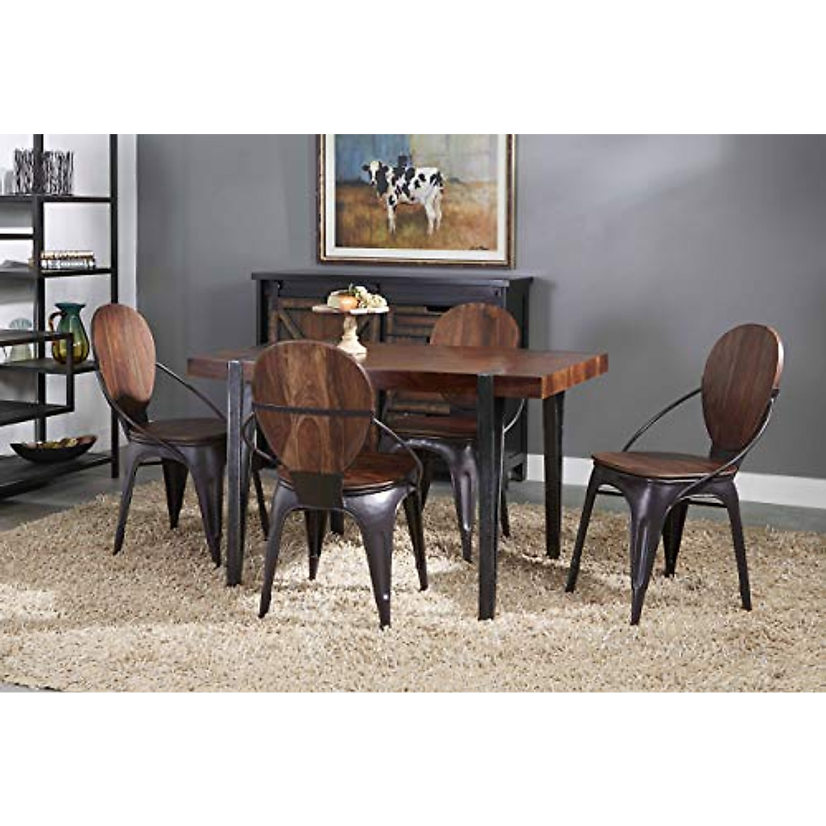 Coast to Coast Gunmetal Dining Table,48" W x 30" D x 30" H