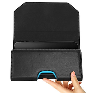 Full Grain Leather Surface Duo 2 holster case for Microsoft Surface Duo universal 4.7'' to 5.8''Sleeve black