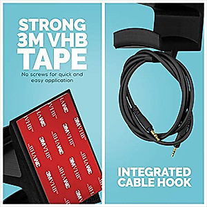 BRAINWAVZ The STORIO - Gamepad Controller & Headphone Hanger Holder Stand - Designed for XBOX ONE, PS4, PS3, PS5, Dualshock, Switch, PC, Steelseries, Steam & More, Black