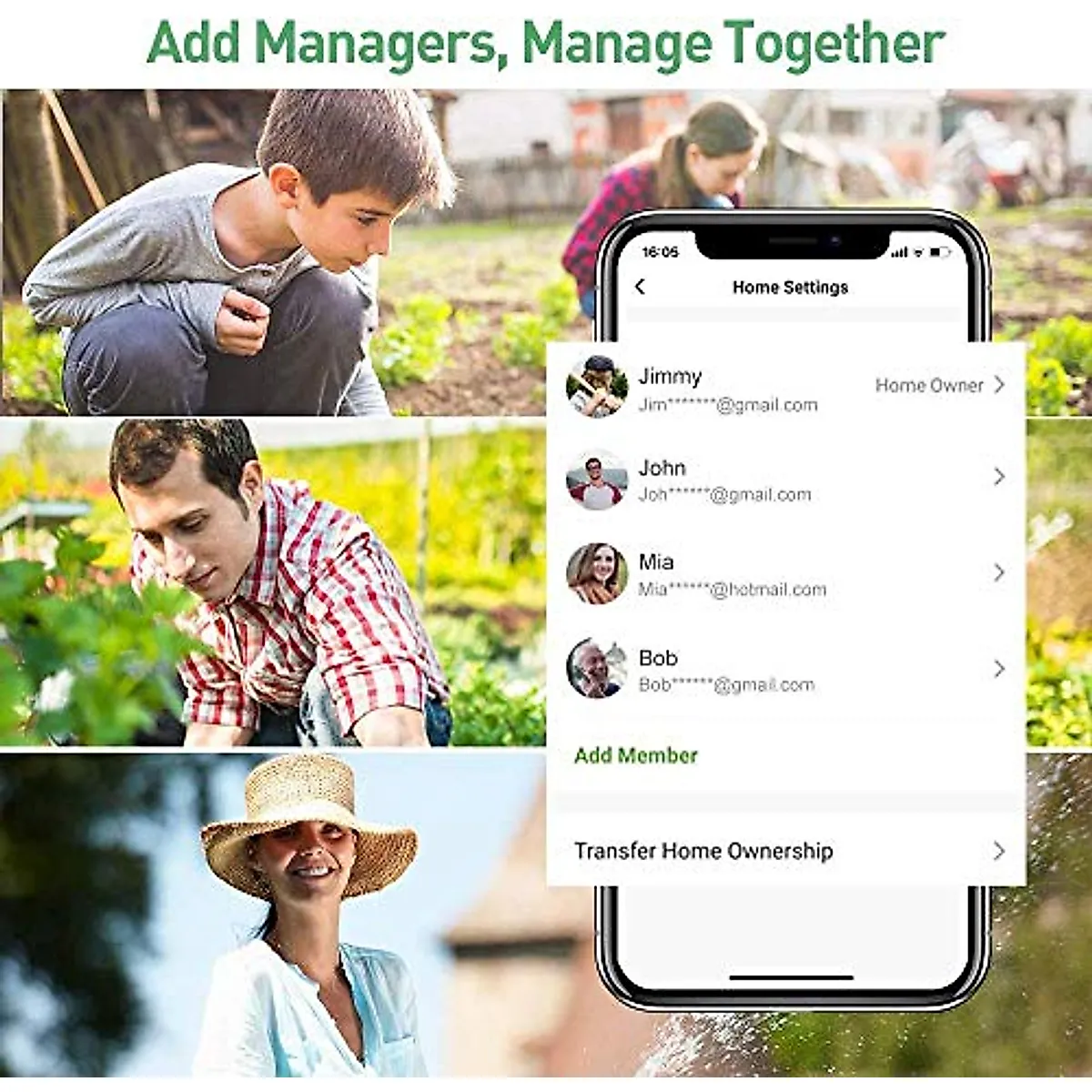 RAINPOINT Sprinkler Timer with Wi-Fi Hub, Smart Watering Timer Programmable Water Timer Hose Faucet Timer, Wireless Remote Control Irrigation System with Water Flow Meter, for Outdoor Yard, Garden