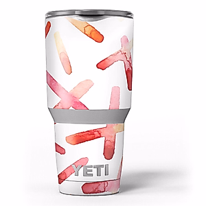 Design Skinz Pink and Orange Microscopic Lens - Skin Decal Vinyl Wrap Kit Compatible with The Yeti Rambler Cooler Tumbler Cups