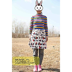 Eggs Collecting Gathering Holding Apron for Chicken Hense Duck Goose Eggs Housewife Farmhouse Kitchen Home Workwear (Adult-Unisex)