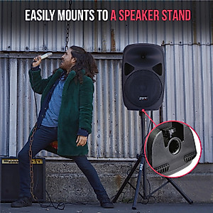 LyxPro SPA-8 Compact 8" Portable PA System 100-Watt RMS Power Active Speaker System Equalizer Bluetooth SD Slot USB MP3 XLR 1/4" 1/8" 3.5mm Inputs