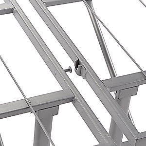 Glenwillow EZ-Fold Premium Platform Bed Base in Silver, Fits California King Mattress, Foldable, Replaces Box Spring and Bed Frame, Room for Storage Underneath, No Tools Required