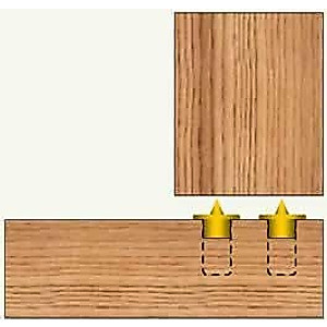 AUTOTOOLHOME Dowel and Tenon Center Transfer Plugs Point 1/4", 5/16", 3/8" and 1/2" Set of 8