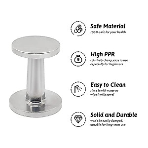 Ezebesta Dual-Sided Espresso Hand Tamper 51mm and 58mm Dual Ended Tamper Coffee Ground Press Barista Tool for Portafilter Machine