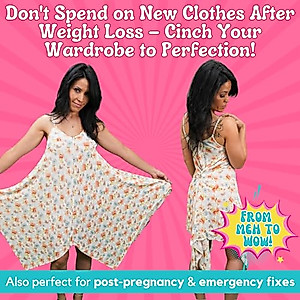 Cinch It! Women’s Clothing Cinch Clips (3-Pack, 2 Small Clips & 1 Big) - Perfect Dress Cinch Clip & Shirt Cincher Clip – Waist Cincher Clip for Slimming Down - Fashion Accessories for Women