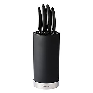 Kyocera KB-U-BK Universal Round Soft Touch Knife Block, 8.8" x 4.3", Black