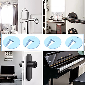 Neobay Door Pinch Guard and Door Slam Stopper, Durable Silicone Door Finger Pinch Guard, Prevents Finger Pinch Injuries, Slamming Doors, Door Safety for Kids, 4 Packs Blue Basic.