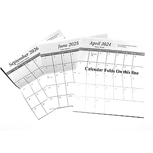 3 Year 2024 2025 2026 Pocket Calendar Planner with Note Pad (Whitetail Deer Field)