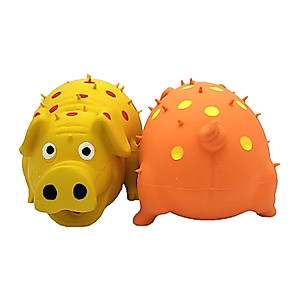 Hoiasem 2 Pack Latex Pig Dog Toys That Oinks for Small Medium Large Dogs