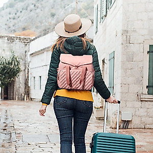 Anfeichen Insulated Lunch Bag Women For Work,Leakproof Lunch Box for Men Large Lunch Tote Bag,Embroidered Cooler Bag with Shoulder Strap (Pink)