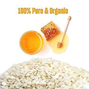 Aku Tonpa 2 LB White Pure Beeswax Pellets, Triple Filtered Bees Wax for Skin, Face, Body, Hair Care, DIY Creams, Lotions, Lip Balm, Canning, Candle and Soap Making Supplies