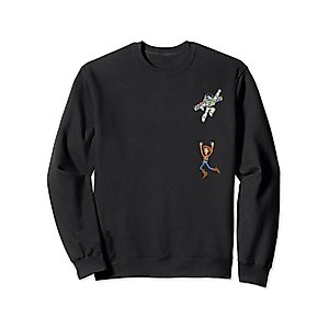 Disney Pixar Toy Story Buzz Lightyear Flying Woody Falling Sweatshirt