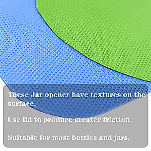 6Pcs Jar Opener, Jar Opener for Weak Hands, Multi-function Anti-slip Rubber Gripper Jar Opener for Seniors with Arthritis (Blue, Green)