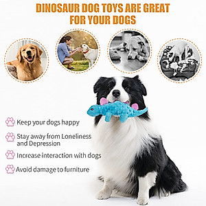 Alphatool Squeaky Dog Toy for Aggressive Chewer, Tough Plush Dog Toys for Large Dogs, Crinkle Interactive Puppy Dog Toys for Small Medium Dogs
