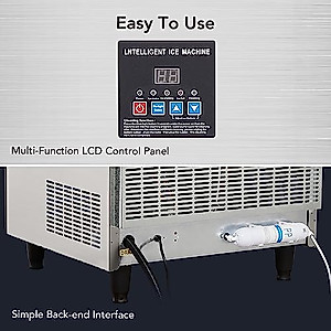 Towallmark Commercial Ice Maker, Creates 440LBS in 24H, Commercial Ice Machine with 88 LBS Ice Storage Capacity, Ice Maker Machine with Auto Self-Cleaning, Each Tray Can Make 144 Pieces of Ice.