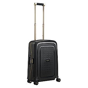 SAMSONITE S'Cure DLX Spinner 55, 2.9 KG Hand Luggage, 55 cm, 34 liters, Black (Black/Gold Deluscious)