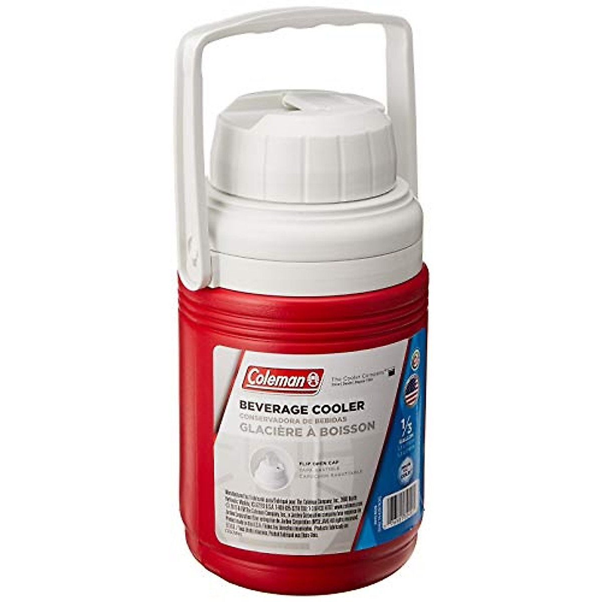 Coleman Beverage Cooler, Red, 1/3 Gallon