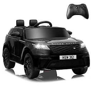 TOBBI 12V Licensed Land Rover VELAR Vehicle, Kids Ride On Car w/2.4G RC, 4 Wheel Suspension, LED, Music, for Boys Girls (White)