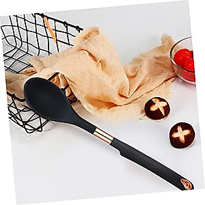 Cooking Spatula Set Pan Set Silicone Slotted Spoon Silicone Spatula Spoon Silicone Rice Paddle Kitchen Utensil Set Cooking Spoons Silicone Scoop Kitchen Gadgets Grey 1 Set