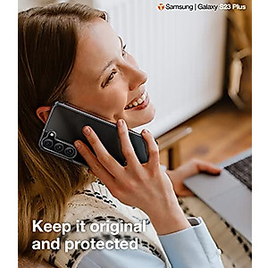 TORRAS Diamond Clear Compatible for Samsung Galaxy S23+ Plus Case 6.6 inch, Non-Yellowing, Shockproof Protective Military Grade Drop Tested, Hard Back Slim Thin Clear Case for S23 Plus 2023, Clear