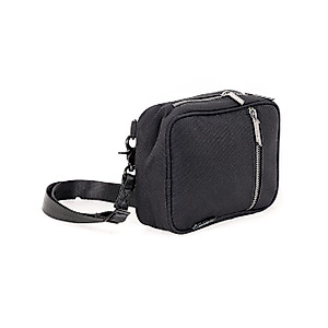 Fydelity Small Crossbody Bags for Women & Men – 80s/90s Small Bum Bag – Stylish Travel & Festival Belt Bag – Ideal Fanny Pack for Daily Fashion – Perfect for Travel & Everyday Wear – Black Bag