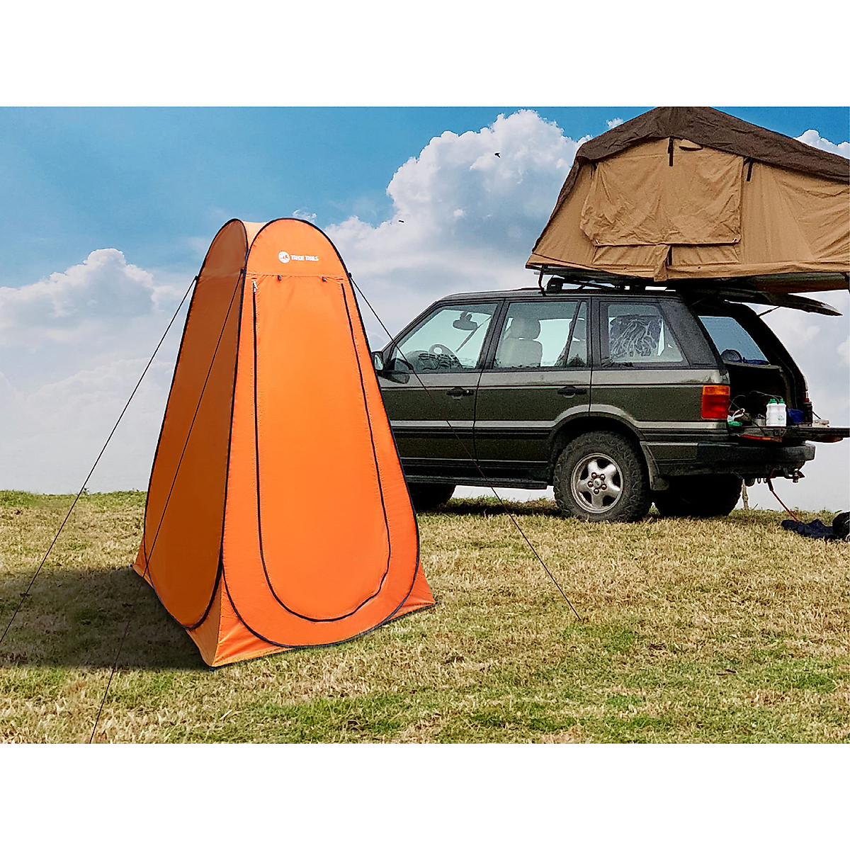 Tahoe Trails Pop Up Pod -Privacy Shower Tent - Portable Outdoor Indoor Changing Tent for Camping Hiking Beach Toilet Bathroom Dressing Room - with Carry Bag - Large