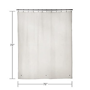 SKL Home by Saturday Knight Ltd. Frosted Shower Curtain Liner, 70x72, 4 Gauge