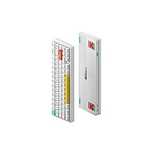 nuphy Halo65 Mechanical Gaming Keyboard with PBT Keycaps, 65% RGB Hot-swap Wireless Keyboard, Supports Bluetooth、2.4G and Wired Connection，Compatible with Mac and Windows-White(Baby Kangraoo Switch)