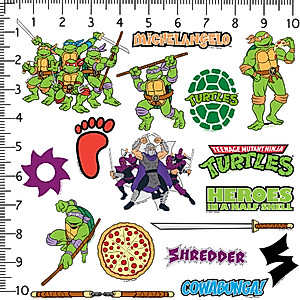 Teenage Mutant Ninja Turtles TMNT Variety Mix 50ct Vinyl Large Deluxe Stickers Variety Pack - Laptop, Water Bottle, Scrapbooking, Tablet, Skateboard, Indoor/Outdoor