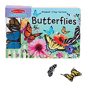 Melissa & Doug Children’s Book - Play-Alongs: Butterflies (10 Pages, 6 Butterfly Toys)