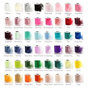 3" Premium Tulle Fabric Roll for Crafts, Wedding, Party Decorations, Gifts - Black 25 Yard Spool