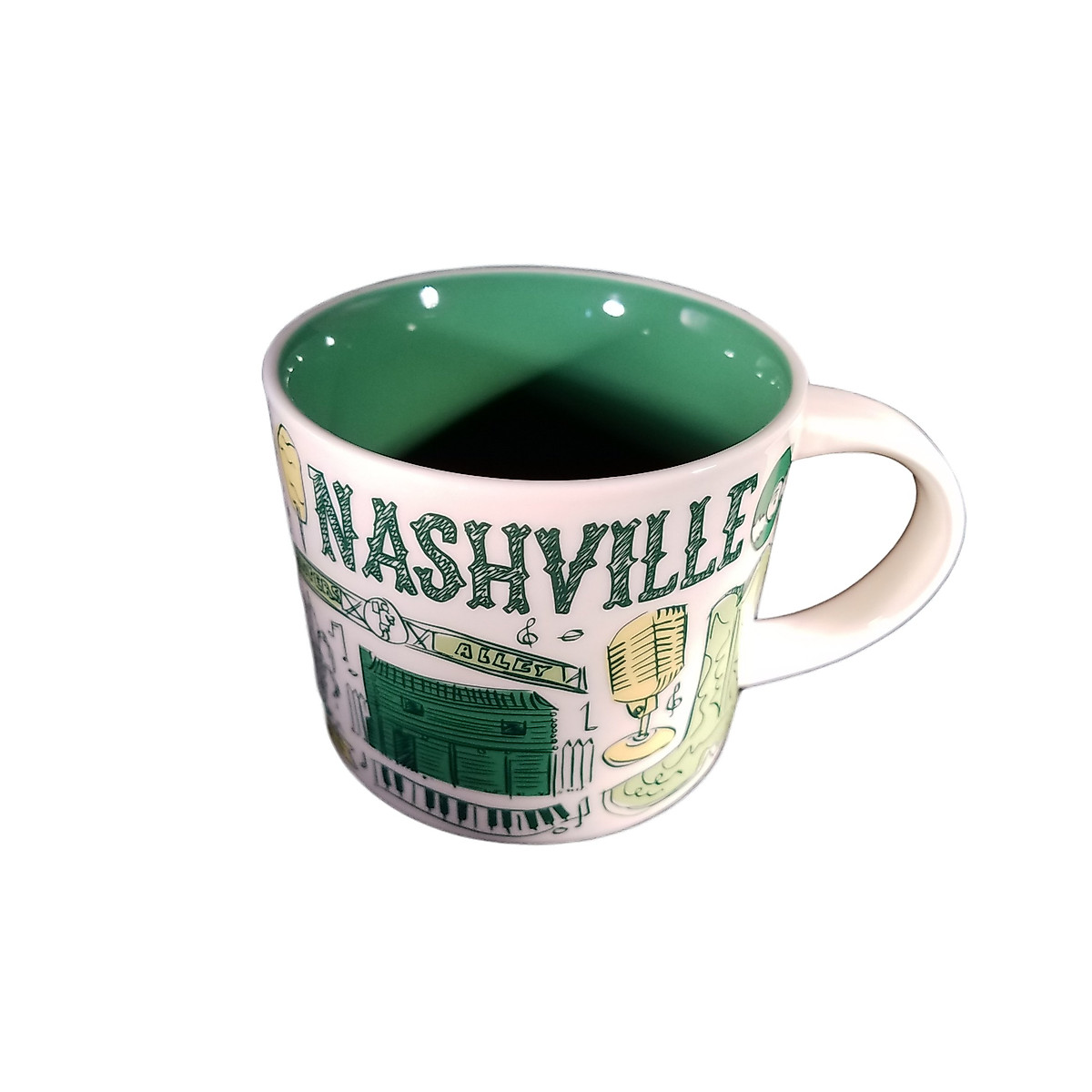 Starbucks Nashville Been There Series Ceramic Coffee Mug, 14 oz