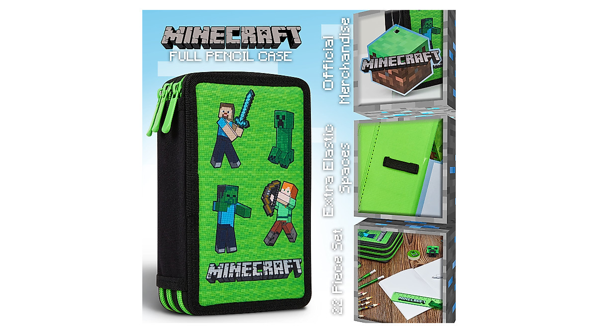 Minecraft Pencil Case – Ideal for Kids & Stationery