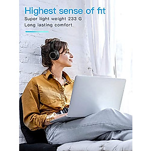 Tumwove Active Noise Cancelling Headphones Bluetooth Headphones Bluetooth 5.0 Wireless Over Ear Headset with Hi-Fi Deep Bass Low Latency Game Mode Quick Charge 80H Playtime with Mic for Travel Work
