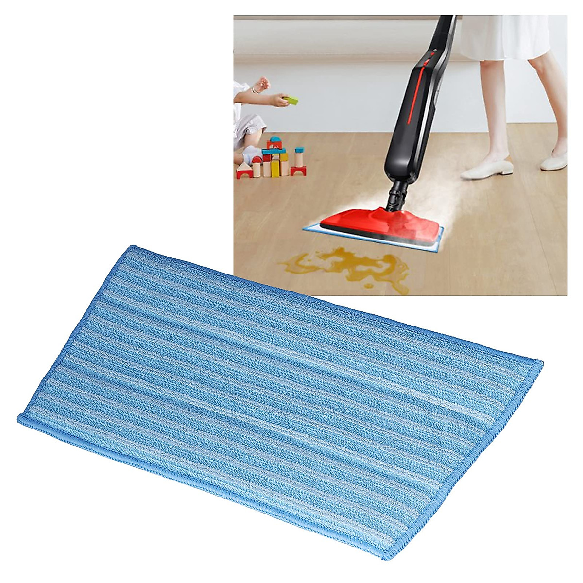 Pssopp 5PCS Floor Mop Refill Replacement Pads Professional Cloth Replacement Washable Microfiber Mop Refill for HAAN RMF4X RMF2X FS SI MS