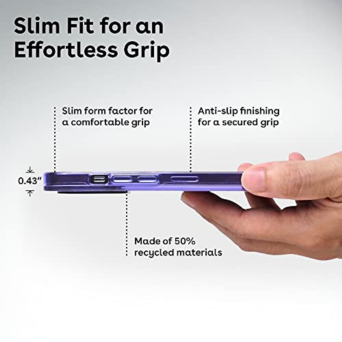 CASETiFY [Bundle] Amazon Exclusive Essential Case for iPhone 14 Pro - Clear Black & CASETiFY Screen Protector for iPhone 14 Pro 2.5D Full Screen Tempered Glass