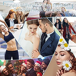 Magnetic Eyelashes and Eyeliner Kit, 7 Pairs Magnetic Lashes 3D Natural Look with Eyeliner and Tweezers, Reusable False Eyelashes Easy to Wear, No Glue Needed, Lightweight & Sweatproof (7 Pairs)