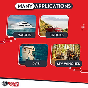 Rayne's World 150 Amp 12V-48V DC Waterproof Circuit Breaker Manual Reset - Great for Car Stereo, Solar Power Systems, Automotive, ATV, Marine, Boat Trolling Motors