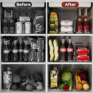 TCHCWYS 4 Pack Stackable Soda Can Organizer with Lids, Refrigerator Organizer Bins, Can Holder Dispenser for Refrigerator, Pantry, and Cabinets, BPA-Free, Holds 12 Cans Each (4)
